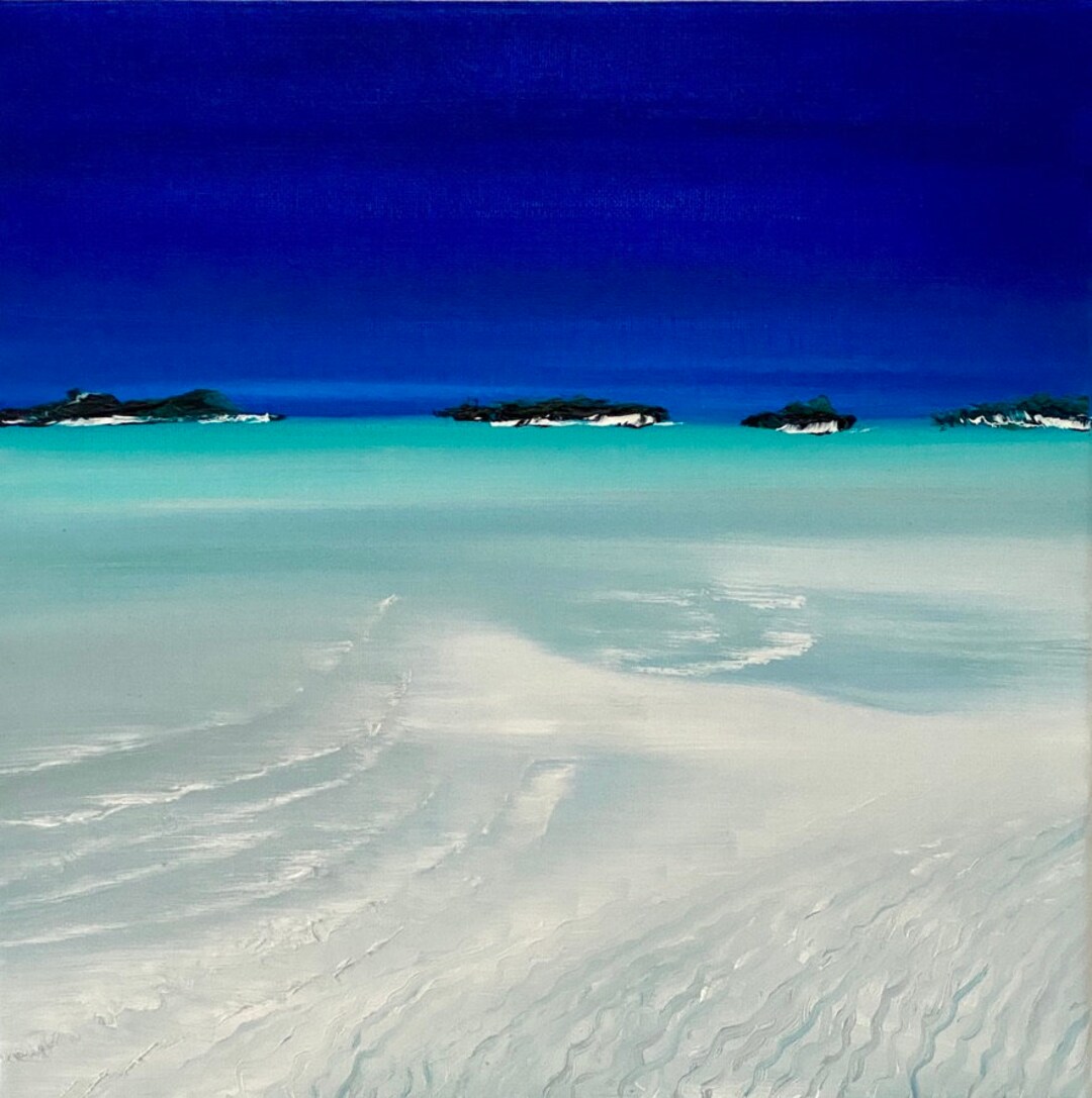 Sand Bar Original Painting, Exumas, the Bahamas - Etsy
