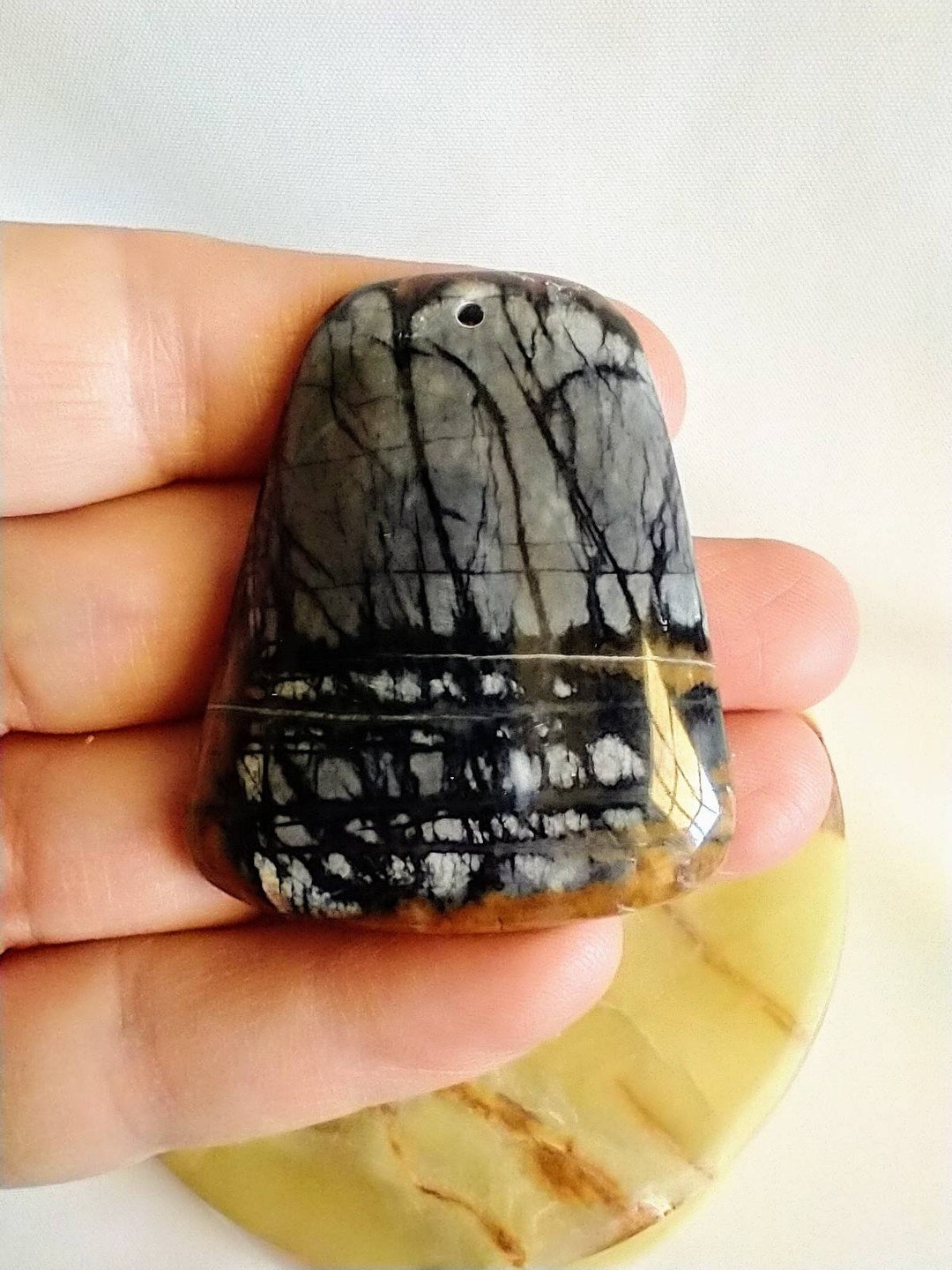 Picasso Marble Drilled Cabochon Utah Picasso Jasper - Etsy