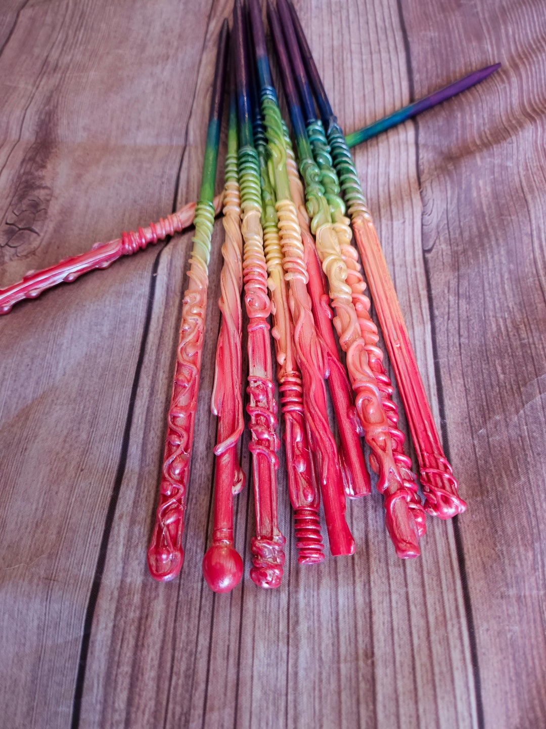 Rainbow Wands Wizard Wands Magic Wands - Etsy