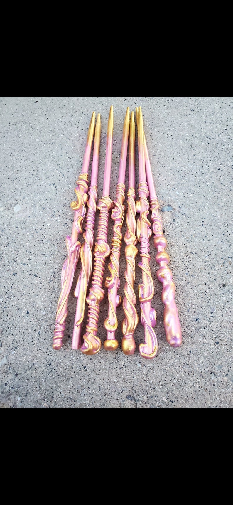 Pink and Gold Wizard Wands - Etsy