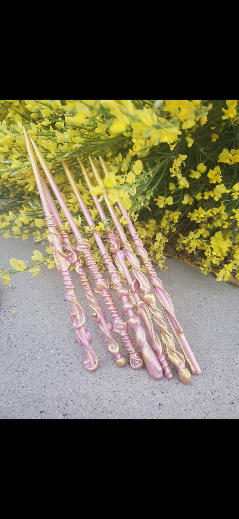 Pink and Gold Wizard Wands - Etsy
