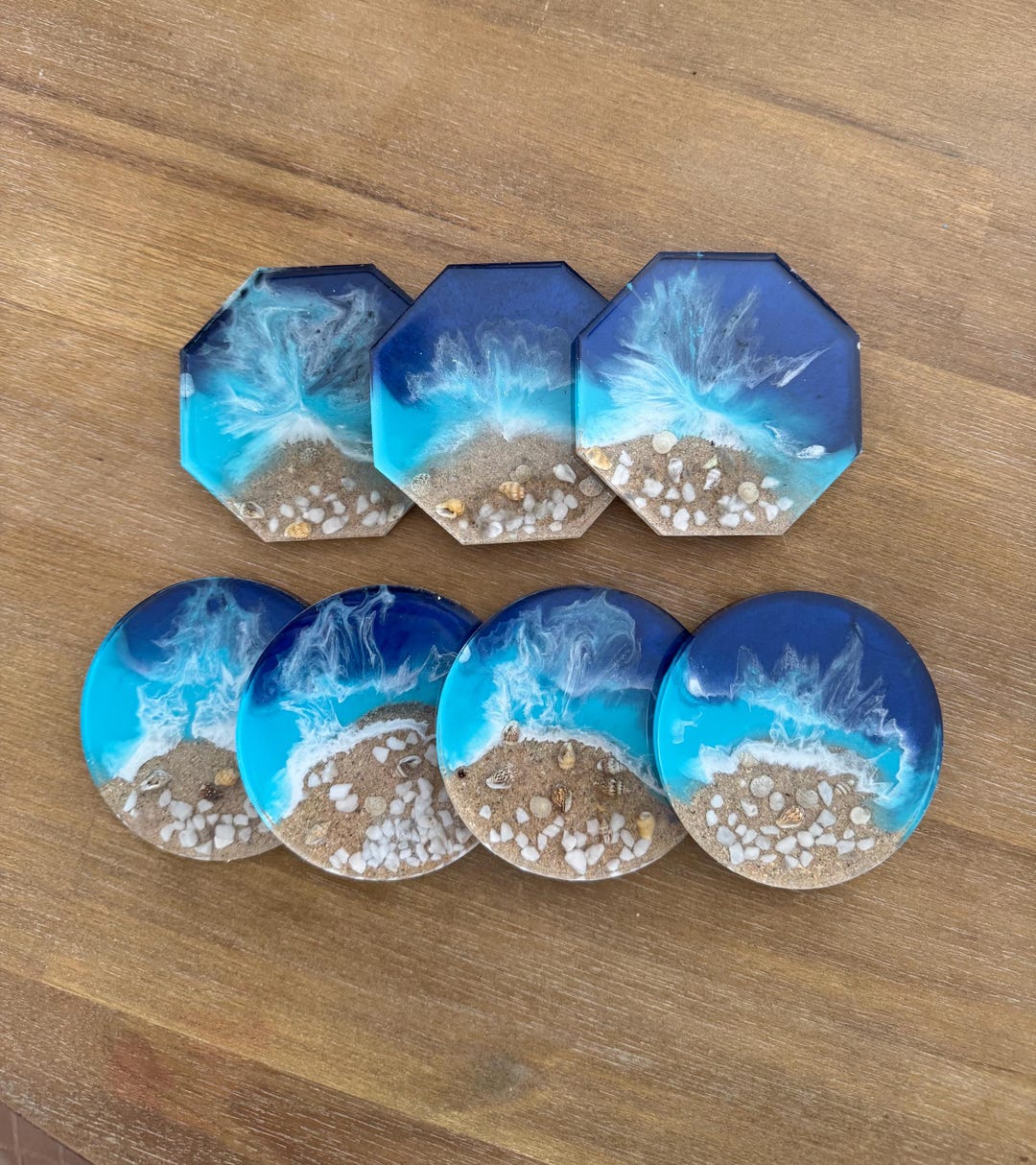 Epoxy Resin Coaster Set of 4 - Etsy
