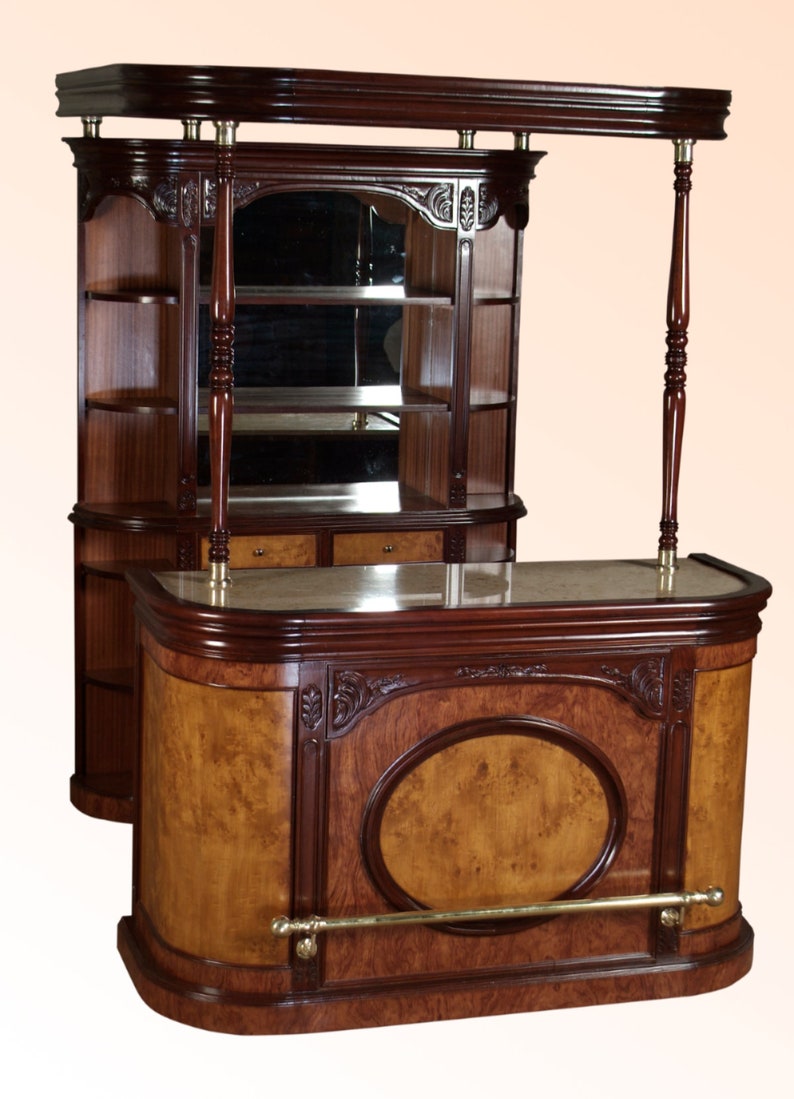 5.5ft Italian Canopy Beechwood Home Cocktail Bar - Basement Bar - Bar ...