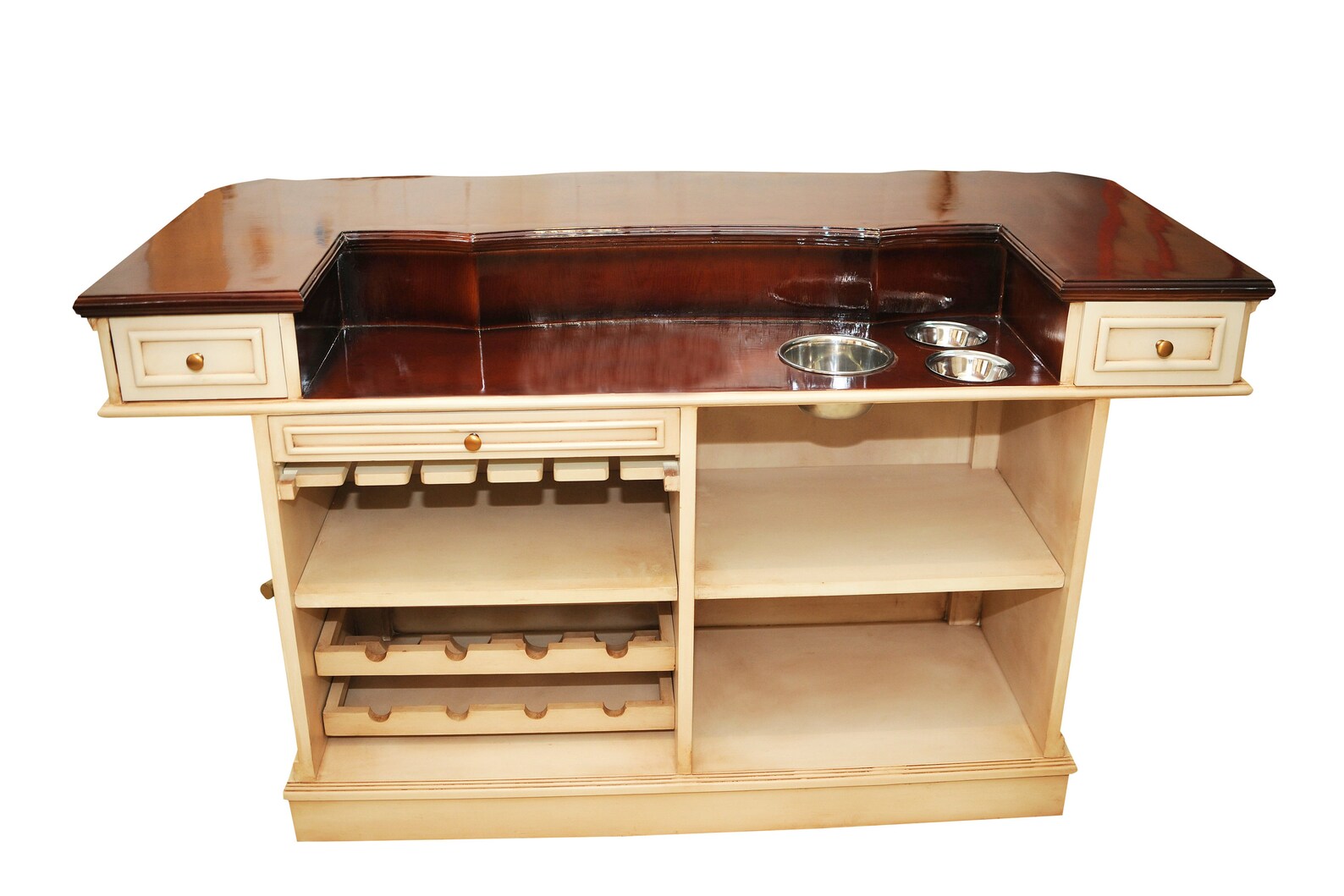 Wooden Top Napoli Home Bar Set With 10″ Overhang – Bar WNL167 - Etsy