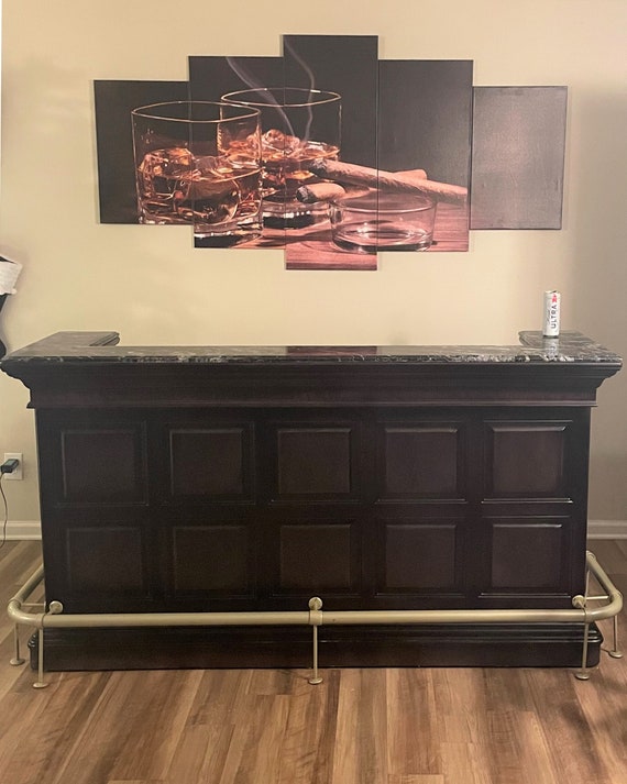 Modern Dark Transitional Style Home Bar WNL103 - Etsy