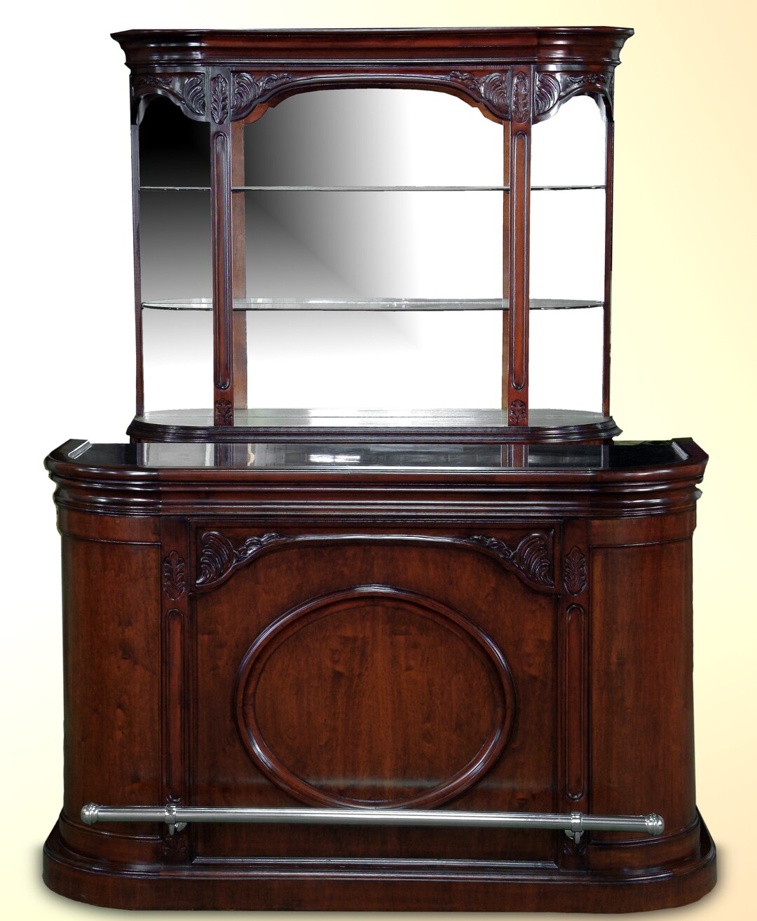 5.5ft Maple With Mahogany Finish Cocktail Bar - Home Bar - Bar 137MA - Etsy