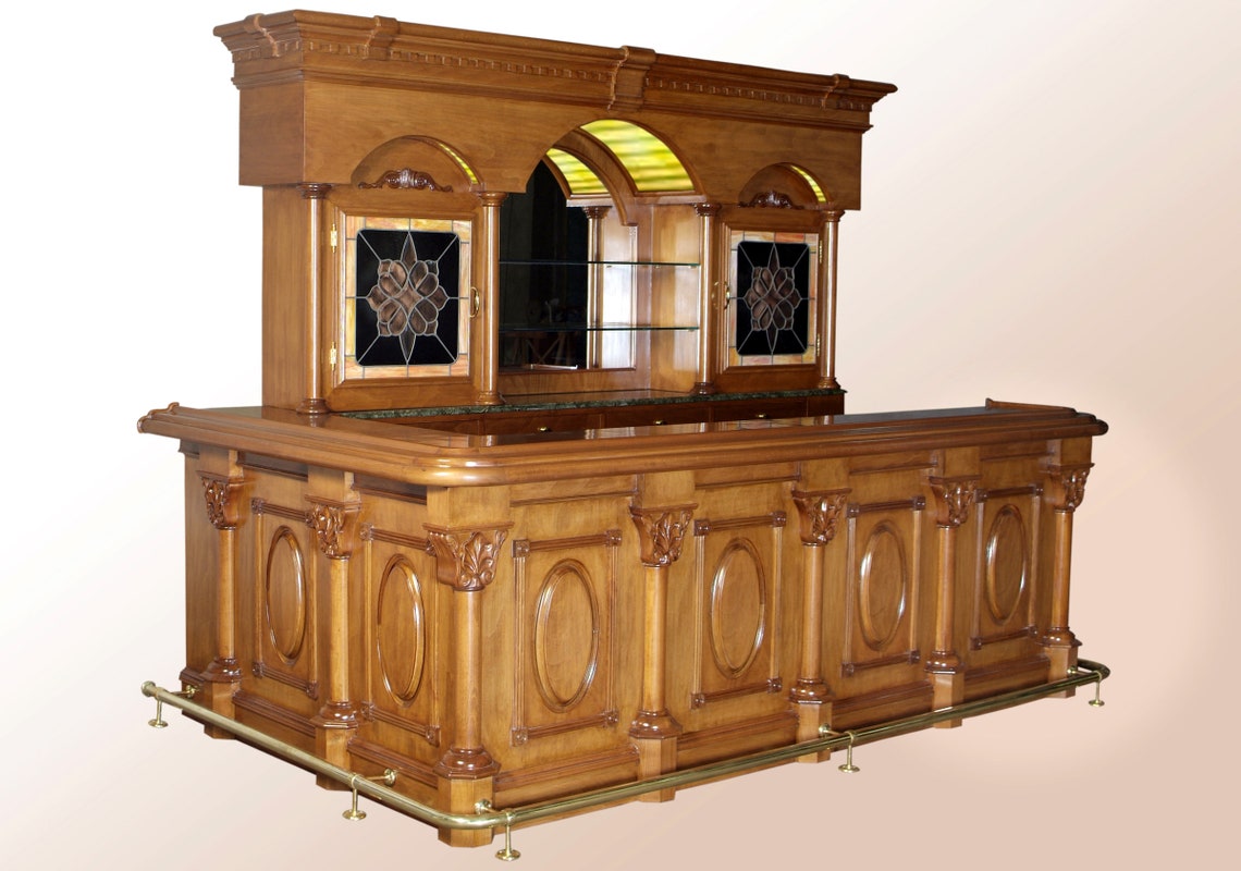 10ft Beechwood Cocktail Bar With Marble Top - Home and Commercial Bars ...