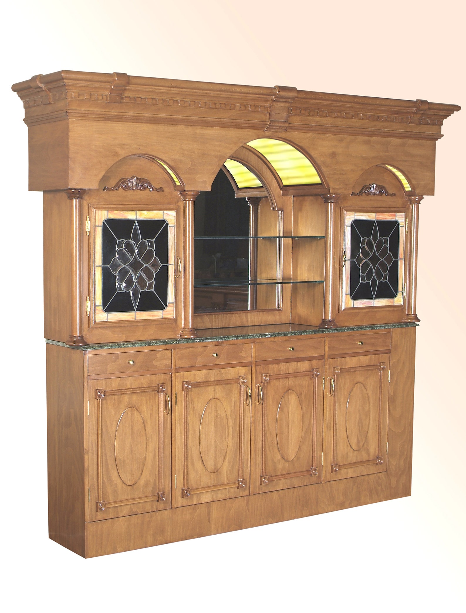 10ft Beechwood Cocktail Bar With Marble Top - Home and Commercial Bars ...