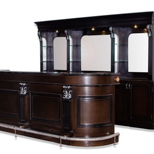 10 Ft Modern Dark Custom Wooden Bar - Bar WNL61 - Etsy