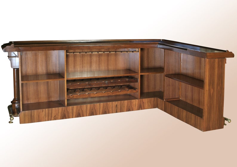 10ft Beechwood Bar With Oval Panels & Marble Top - Home and Commercial ...