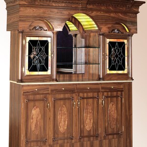 10ft Beechwood Bar With Oval Panels & Marble Top - Home and Commercial ...