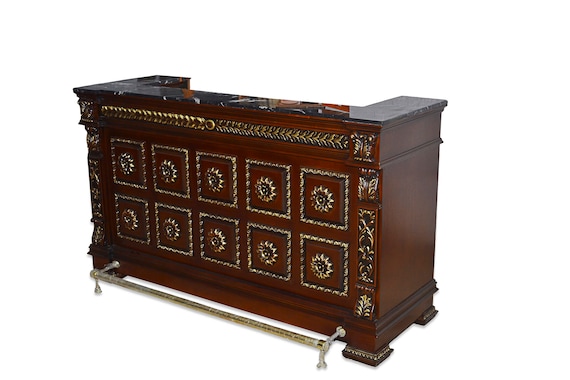 Neoclassical Home Bar With a Golden Touch Bar WNL105 - Etsy