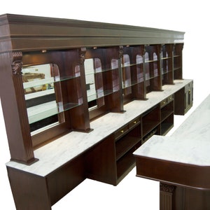 21 Ft Wooden Commercial Bar With Overhang – Bar WNL124 - Etsy