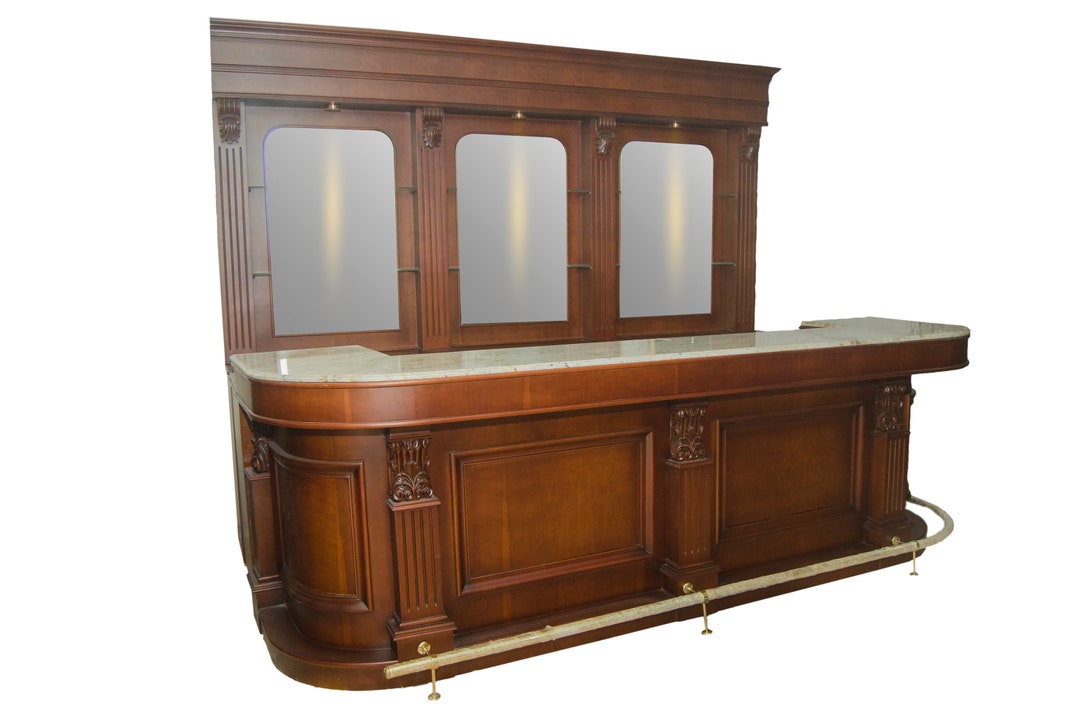 Wooden Bar Set With Overhang and Sink Side Unit – Bar WNL64 - Etsy