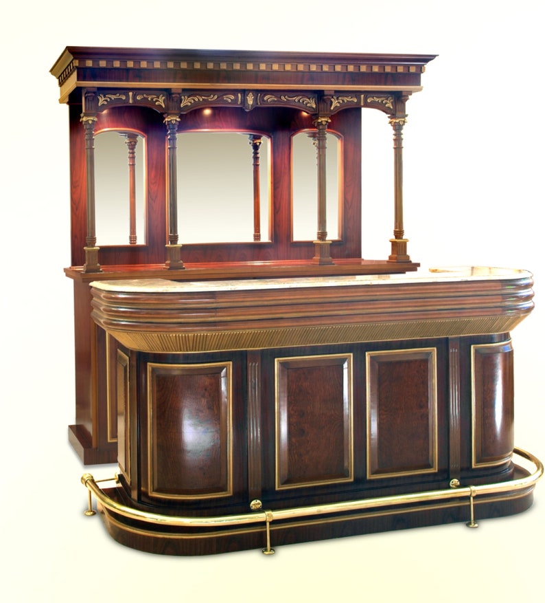 6.5 Ft Beechwood Wine / Liquor Home Bar - Game Room Bars - Bar 129MOD ...