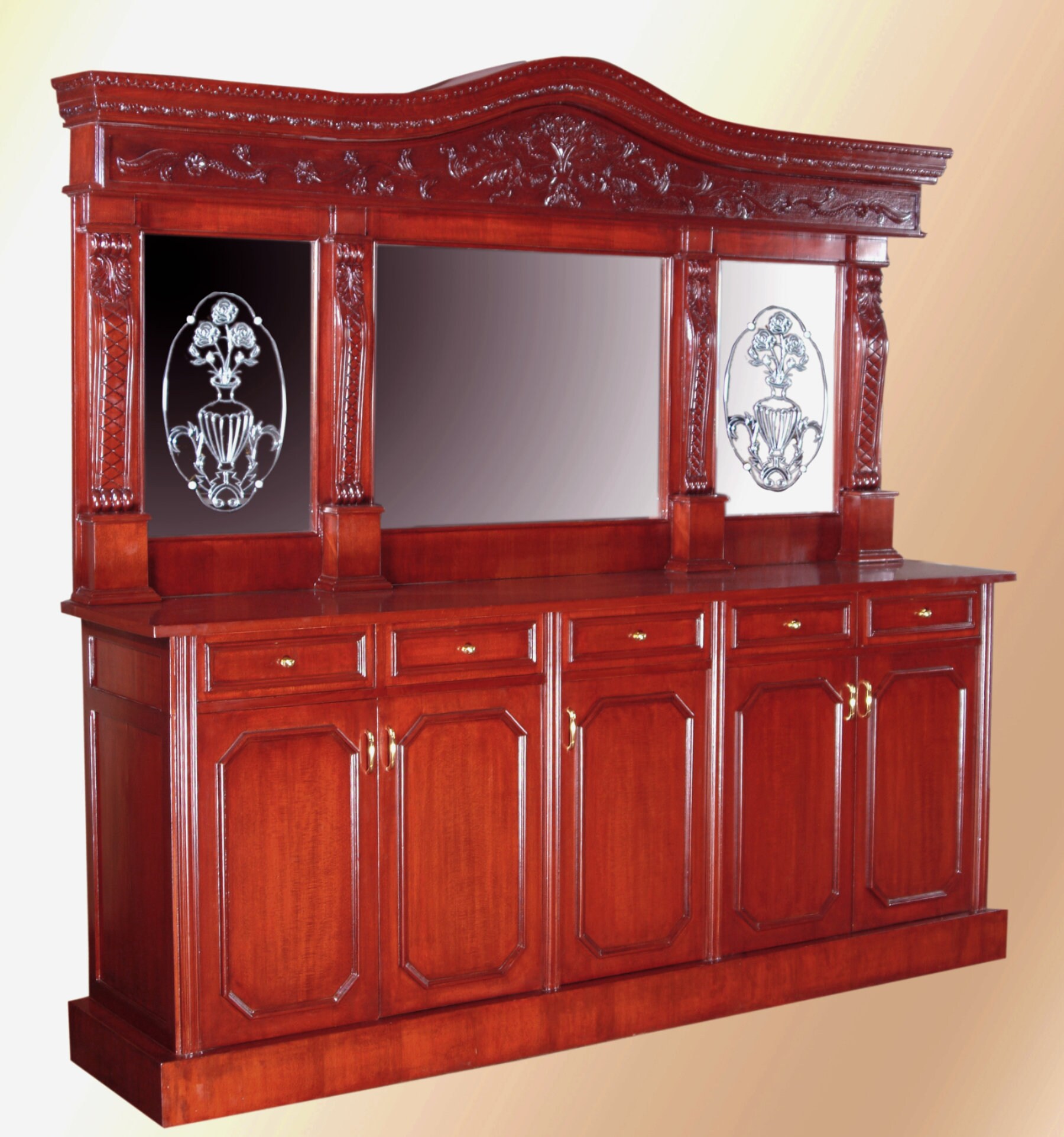 8ft Maple Home Bar – Mahogany Finish & A Marble Top - Bar 280 - Etsy