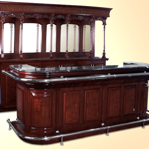 9 Ft Maple With Mahogany Finish Cocktail Bar Custom Bar | Etsy