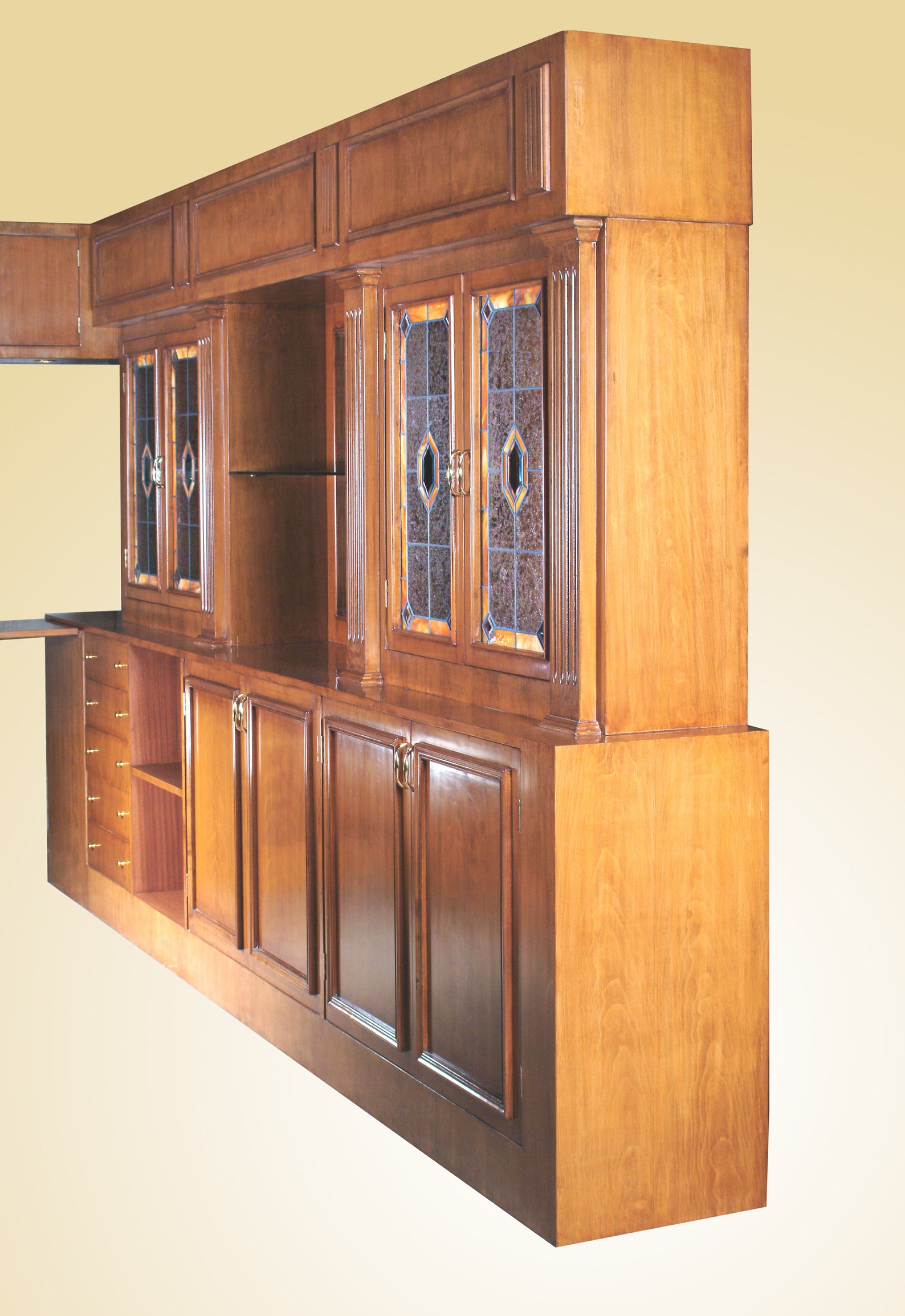 14ft Beechwood Cocktail Bar With Brass Footrest - Wooden Bar - Bar ...