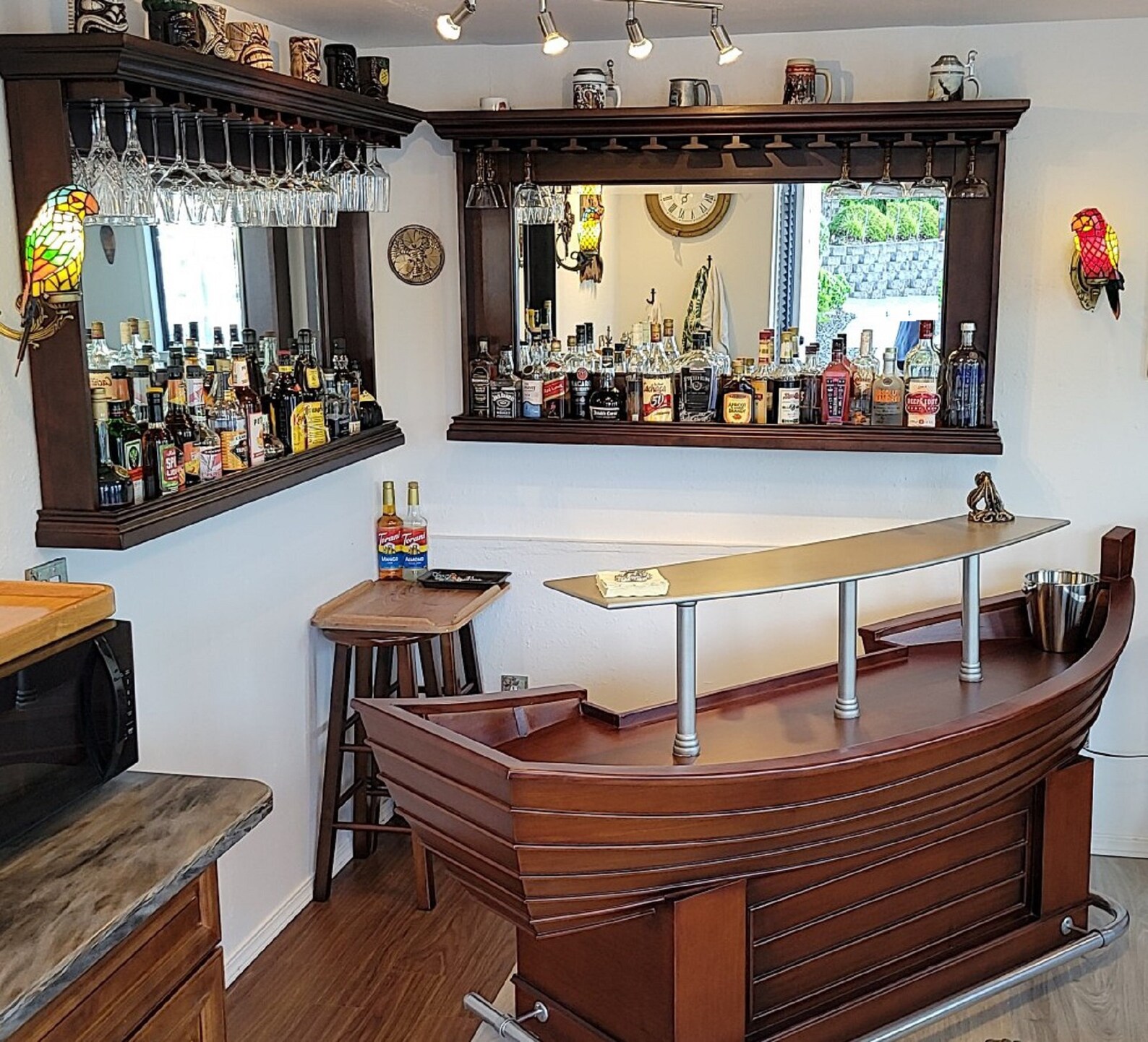 Rare Mahogany Pirate Ship Boat Cocktail Bar – Bar WNL56 - Etsy