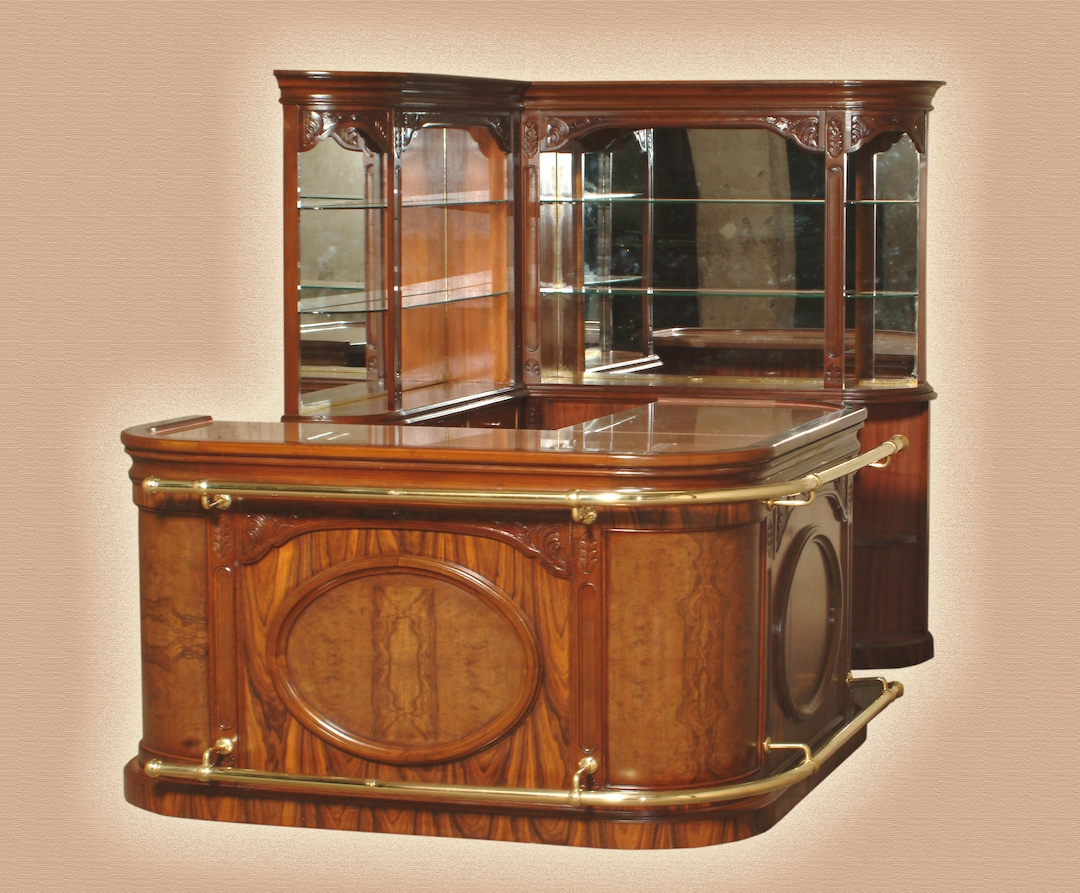 5.5 Ft European Home Bar With Marble Top - Bar Set Furniture - Bar ...