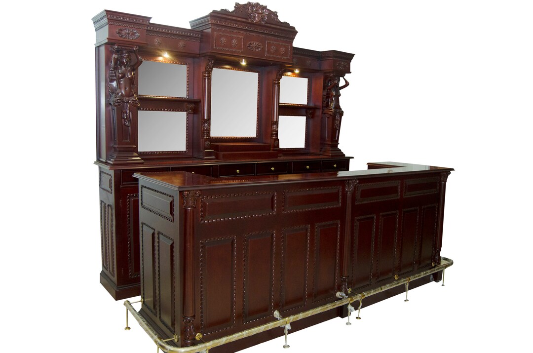 Western-style Custom Mahogany Saloon Pub Bar – WNL53 - Etsy