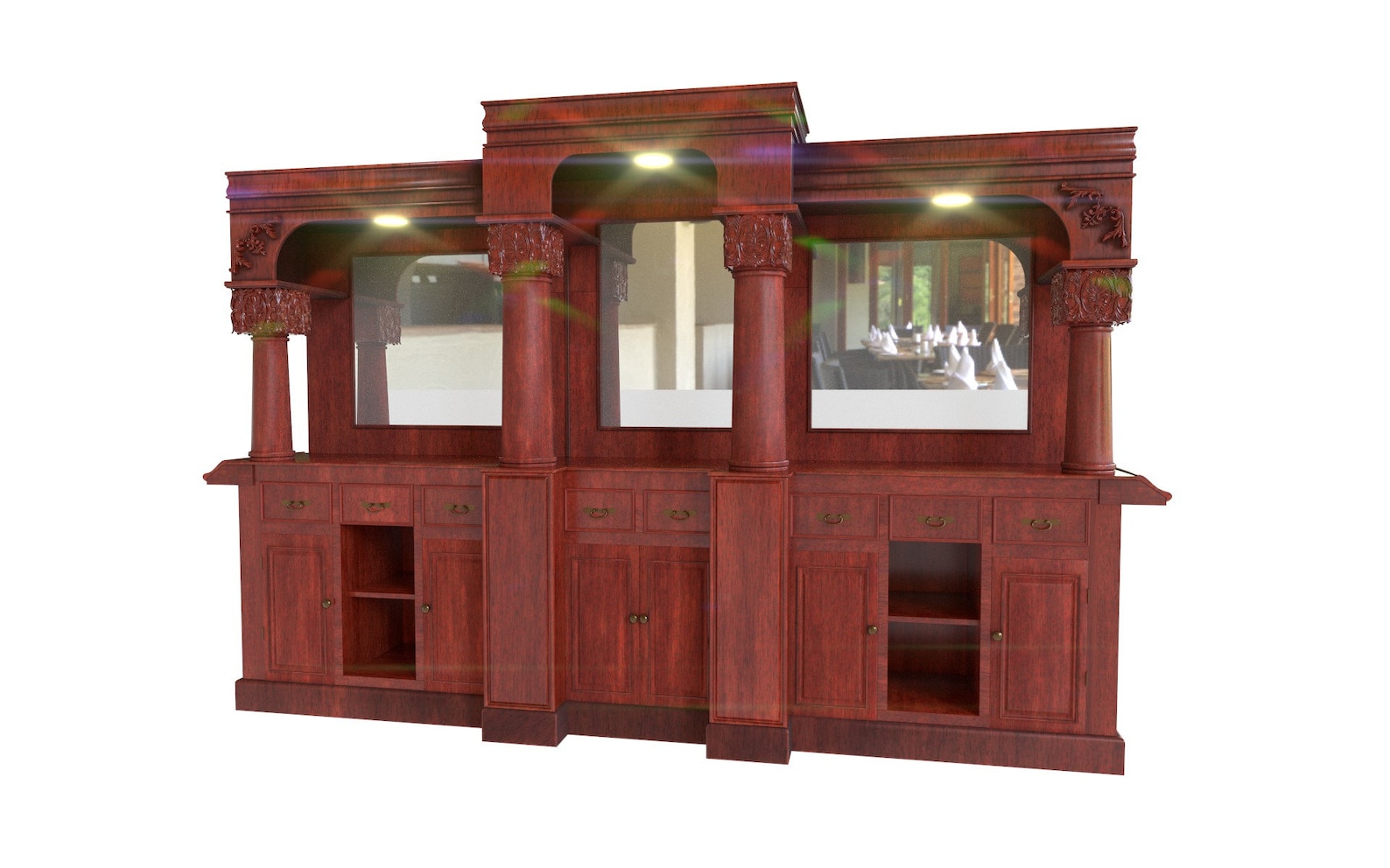 12ft Del Monte Classical Bar With Brunswick Columns – Bar WNL163 - Etsy