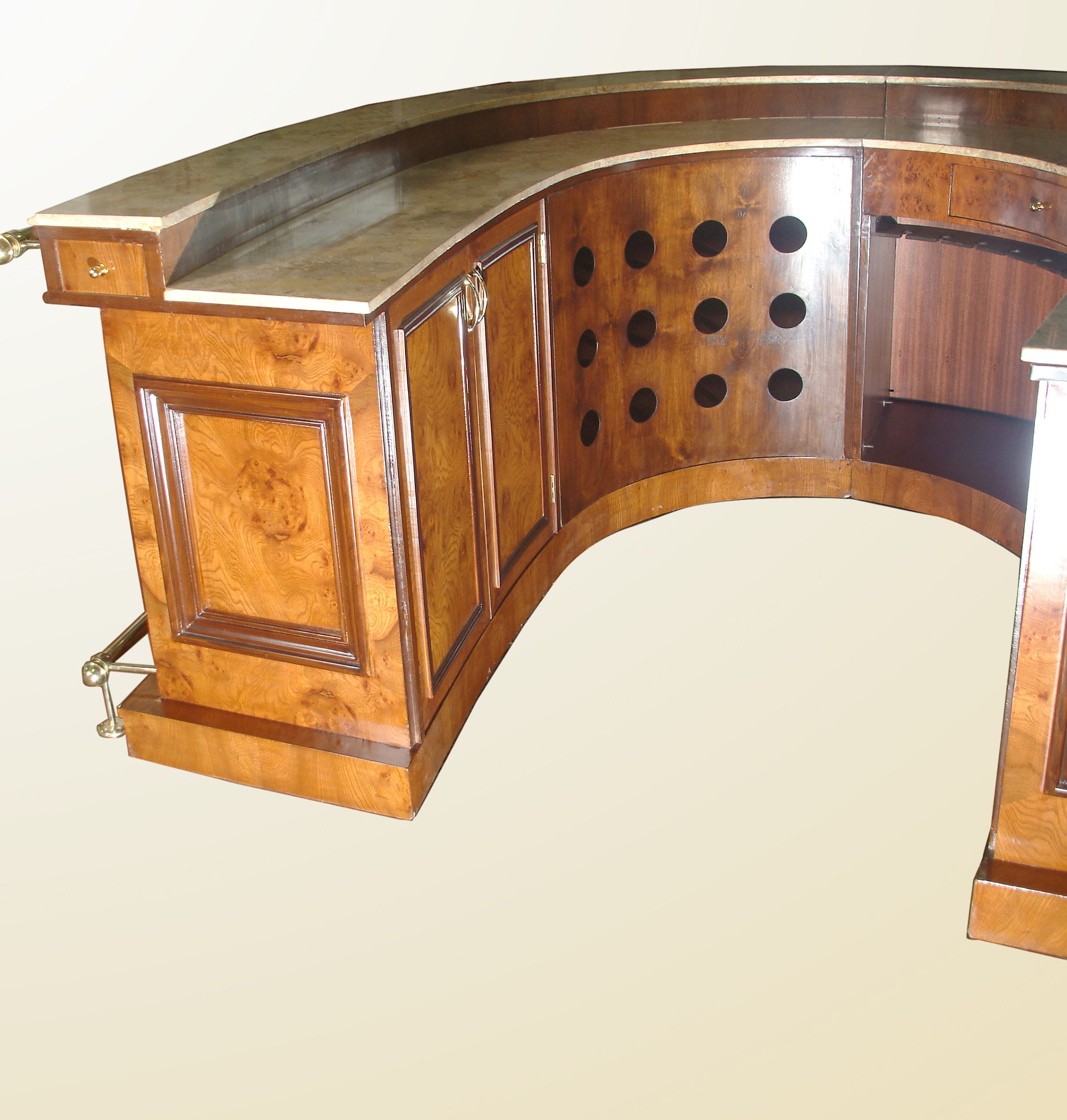 8ft. Beechwood & Veneer Horseshoe Bar Home Bar Bar 276COMP - Etsy
