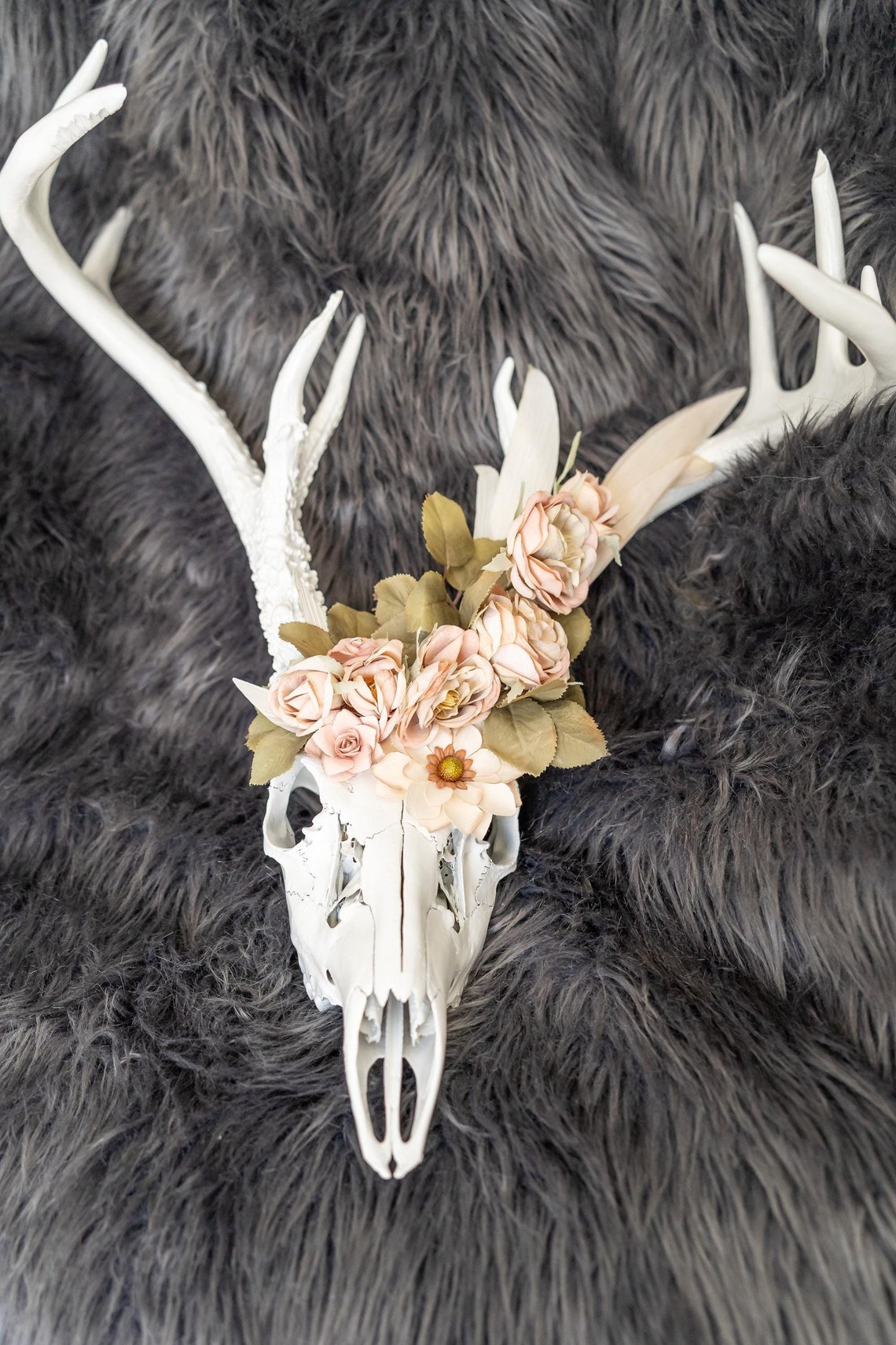 Betty: Decorated Real Whitetail Buck Skull and Antlers - Etsy