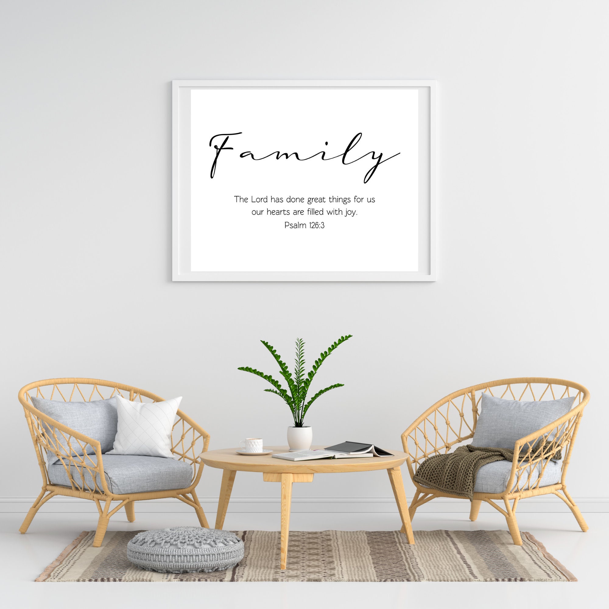 Family INSTANT DOWNLOAD With Bible Verse Psalms 126:3 Family Digital ...