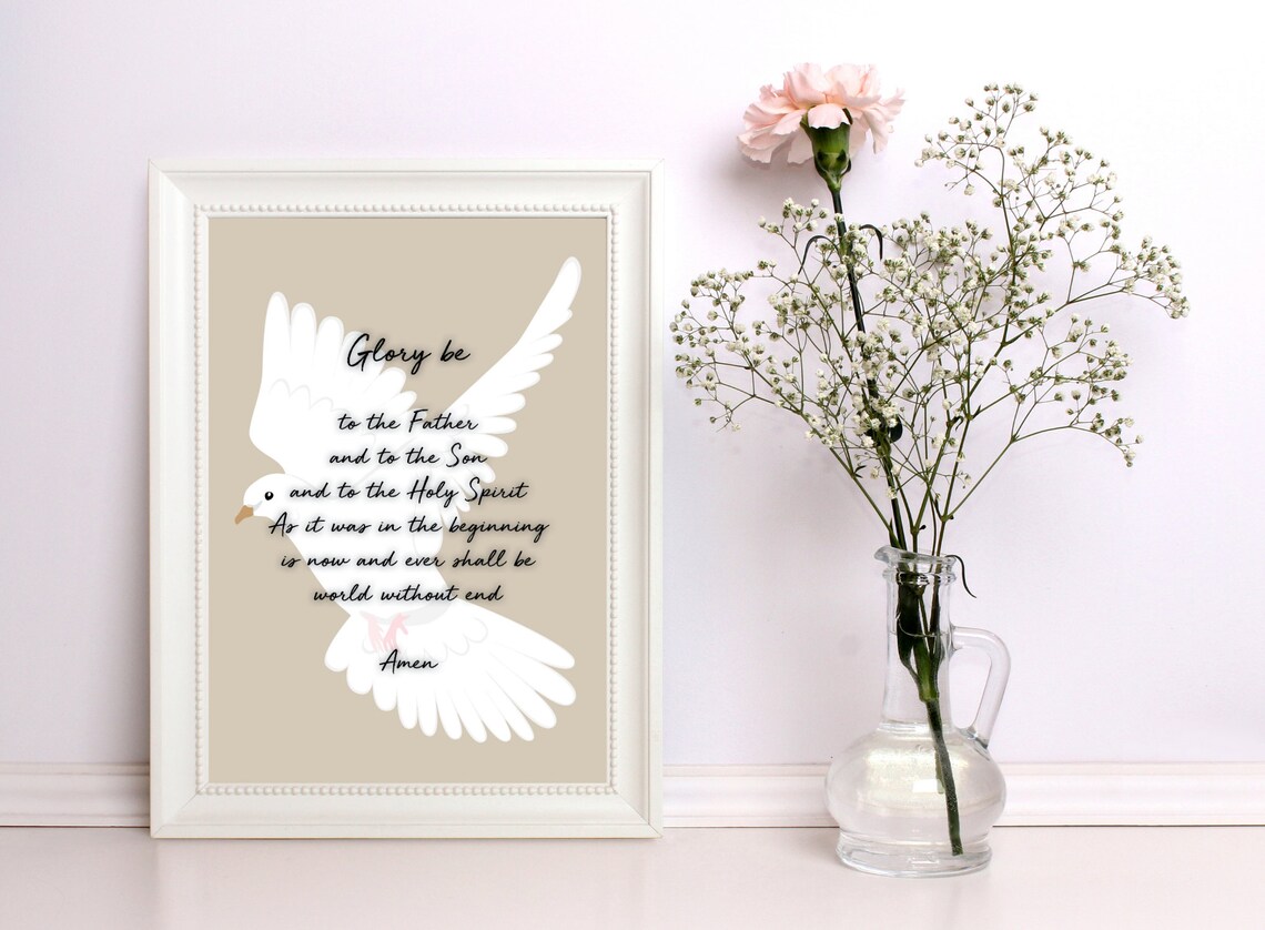 Glory Be Prayer INSTANT DOWNLOAD Catholic Prayer Text - Etsy