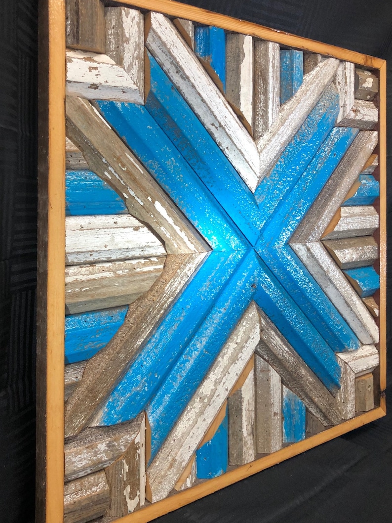 Teal Barn Wood Barn Quilt, Rustic Decor, 24x24 Barn Quilt, Farmhouse ...