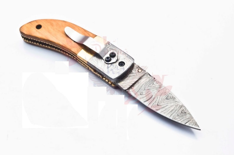 Personalized Custom Damascus Steel Folding Pocket Knife With - Etsy