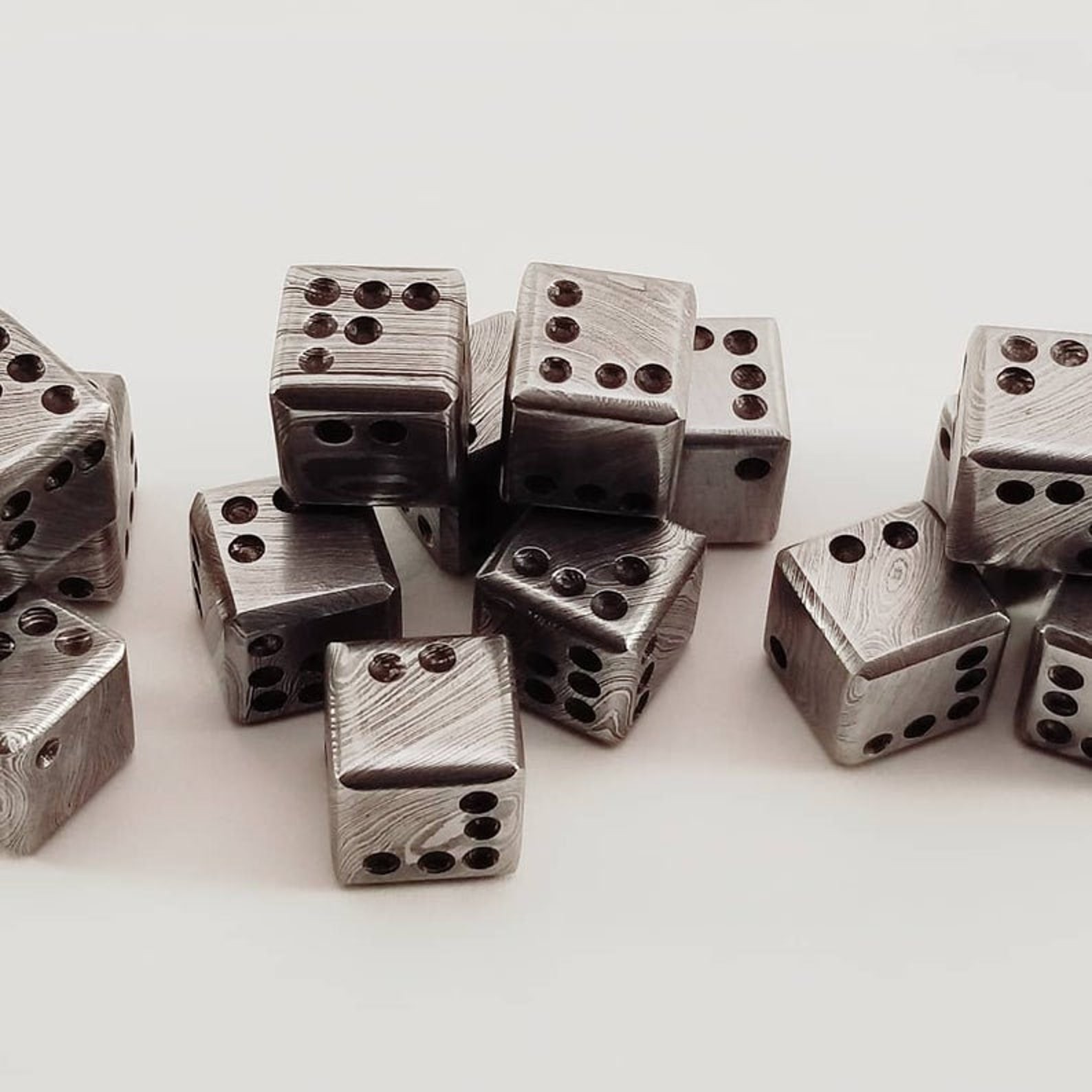 20MM Damascus Steel Dice 26 Dollar per Die / Hand Forged - Etsy