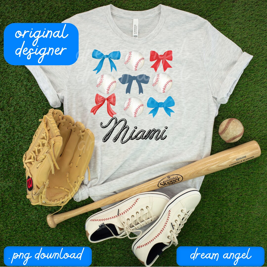 Miami Baseball Png Baseball and Bows Png Game Day Sidelines Era ...