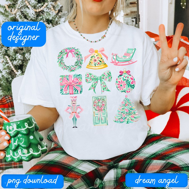 Preppy Santa Png - Etsy