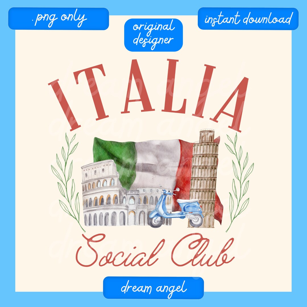 Italy Png Italia Social Club Summer Travel Vacay Mode Girls Family Trip ...