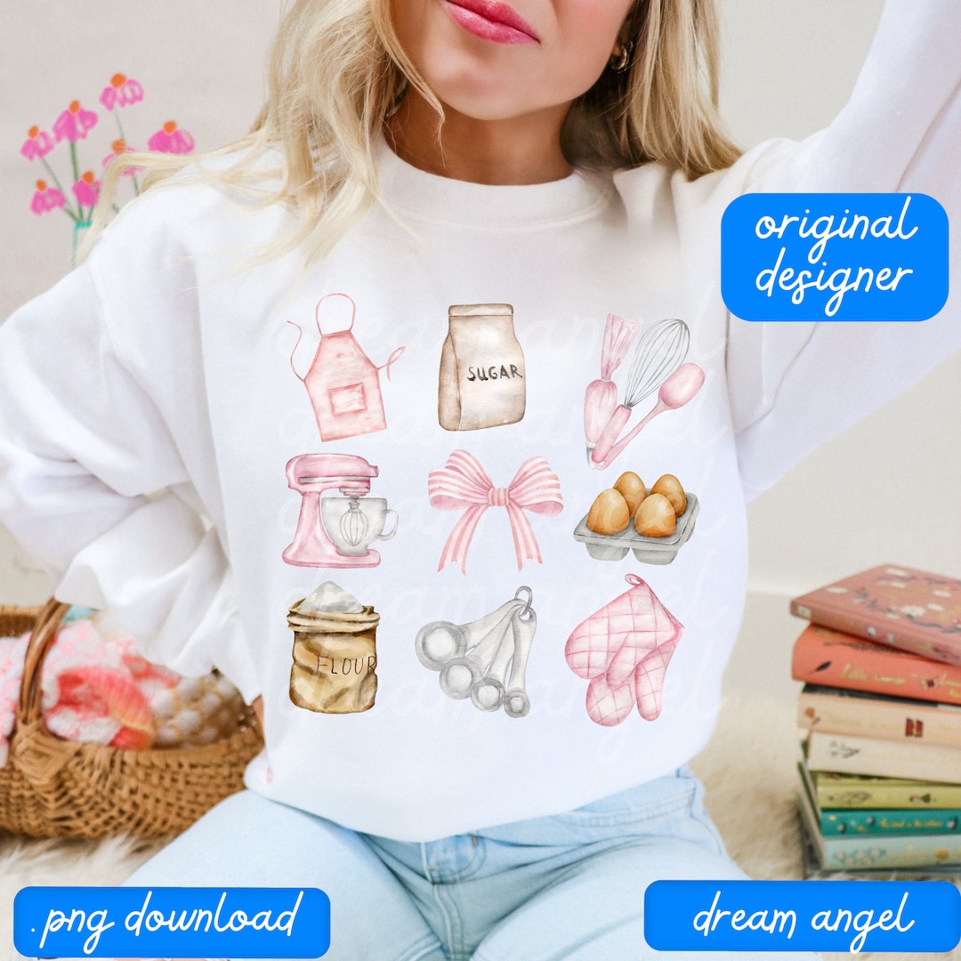 Baker Png Aesthetic Baking Girls Club Watercolor Kitchen Doodle Bakers ...