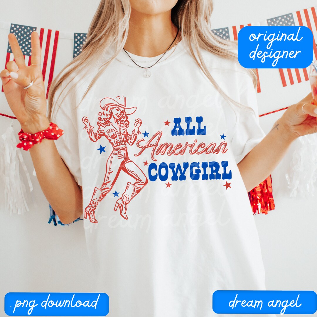 All American Cowgirl Png 4th of July Girly Coquette Country Western ...