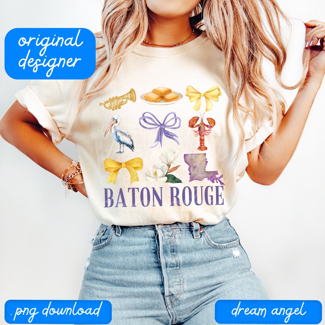 Louisiana Png Coquette Aesthetic Baton Rouge Summer Travel 3x3 Design ...