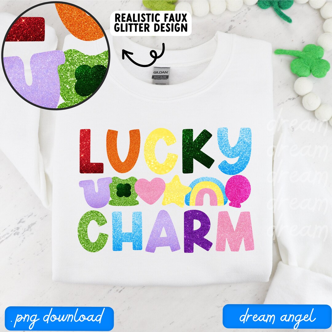 St. Patrick's Day Png Faux Glitter Sequin Sparkly Lucky Charm Feeling ...