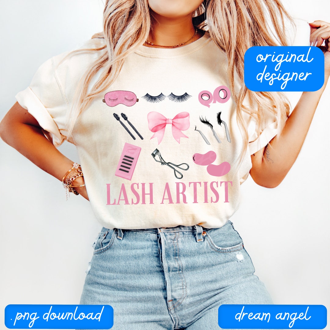 Lash Artist Png Aesthetic Lash Tech Coquette Shirt Design Trendy ...