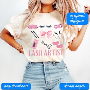 Lash Artist Png Aesthetic Lash Tech Coquette Shirt Design Trendy ...