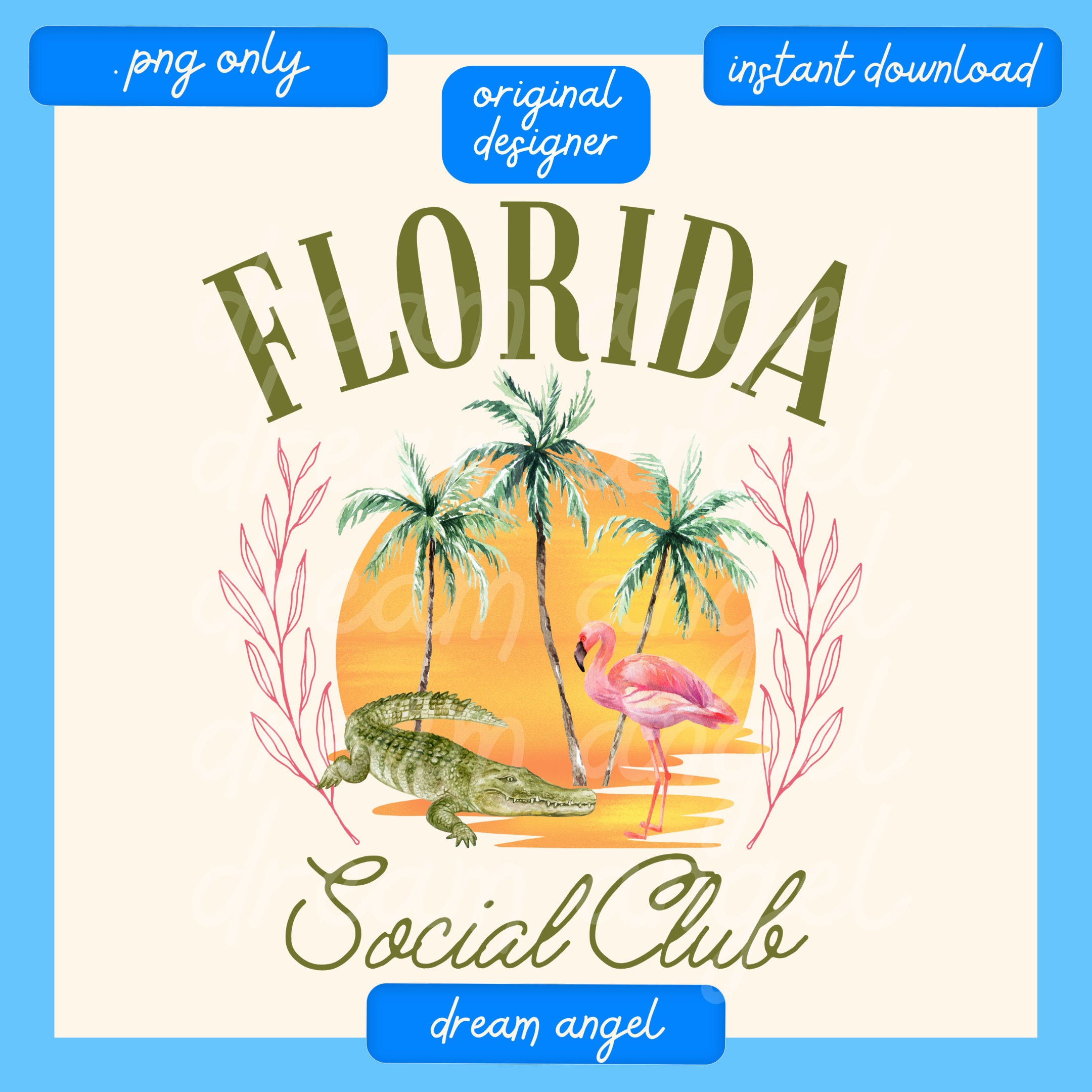 Florida Png Coquette Beach Preppy Summer Travel Club Girls Trip Beachy ...
