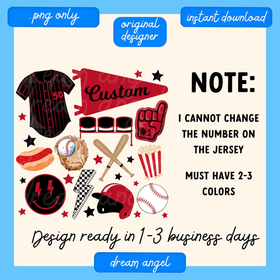 Custom Baseball Design Png Baseball Collage Doodles Coquette College ...