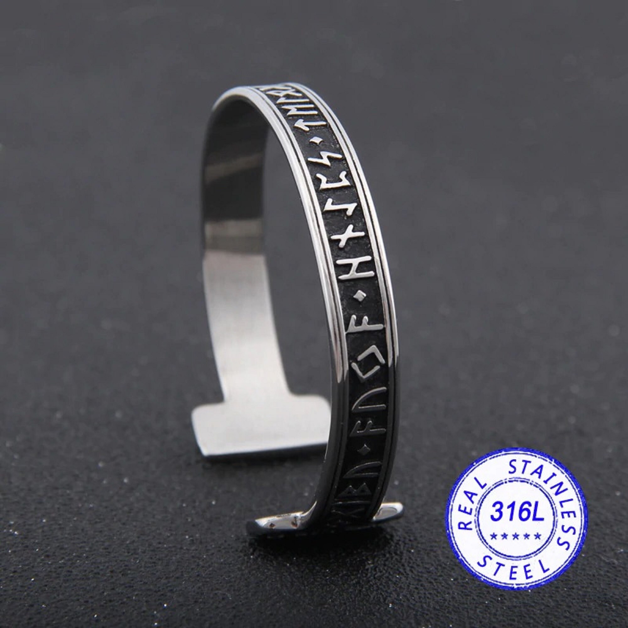 Viking Vikings 316L Stainless Steel Mens Womens Open Cuff - Etsy