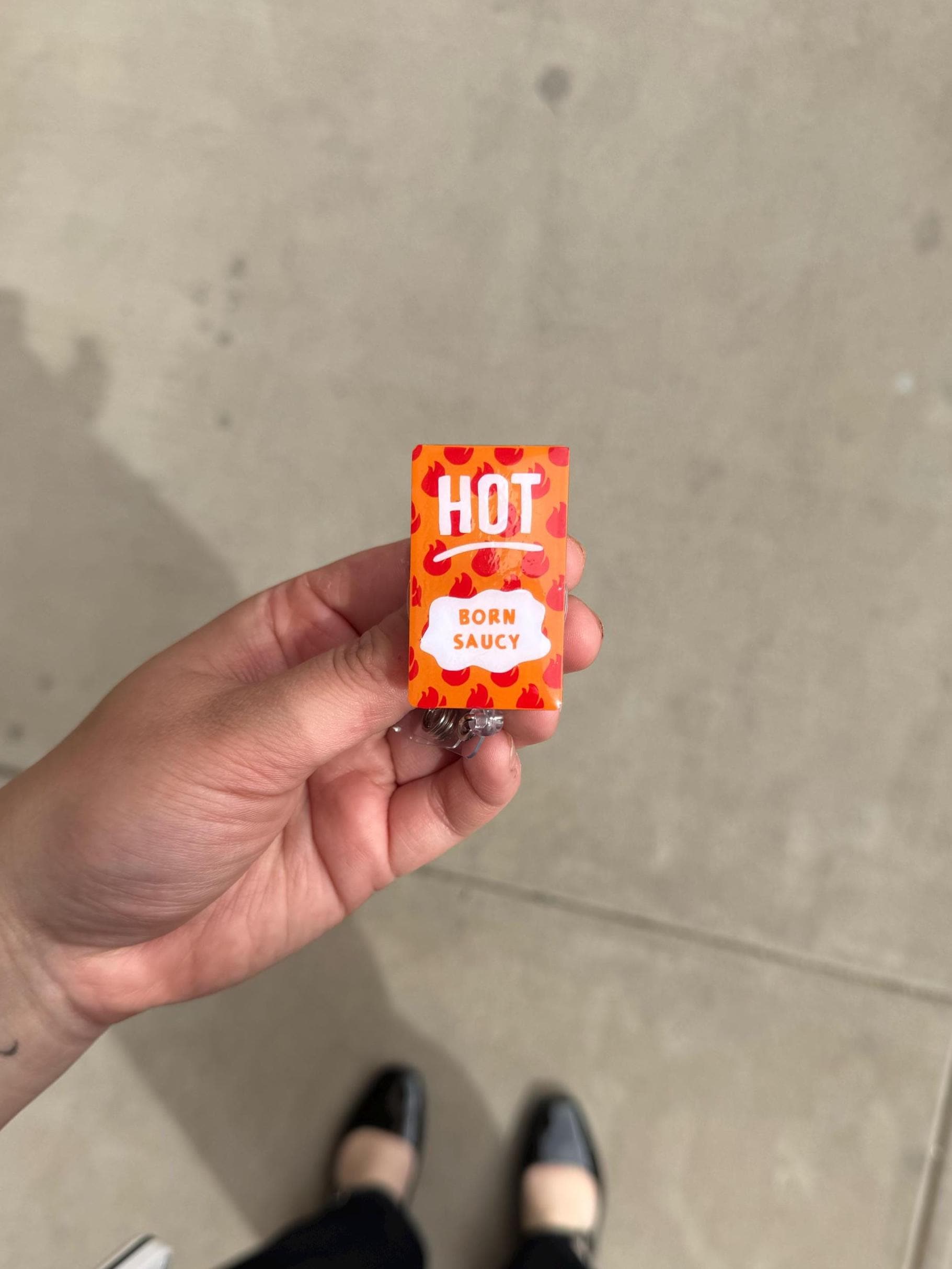 Custom Sauce Packet Badge Reel | Taco Sauce | Hot Sauce | Mild Sauce ...