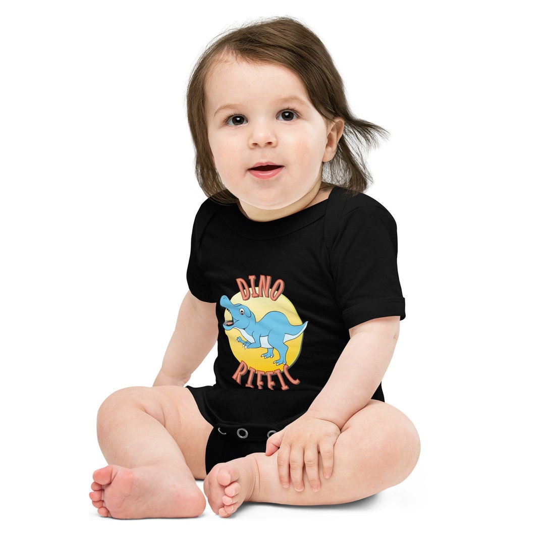 Dino-riffic Baby Short Sleeve One Piece - Etsy