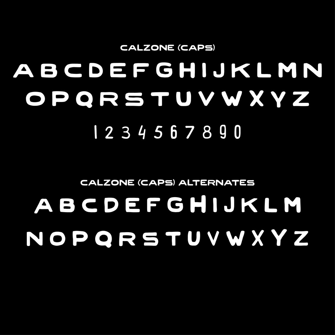 Calzone Font. OTF, TTF and WOFF Format. for Print, Digital, Web. - Etsy