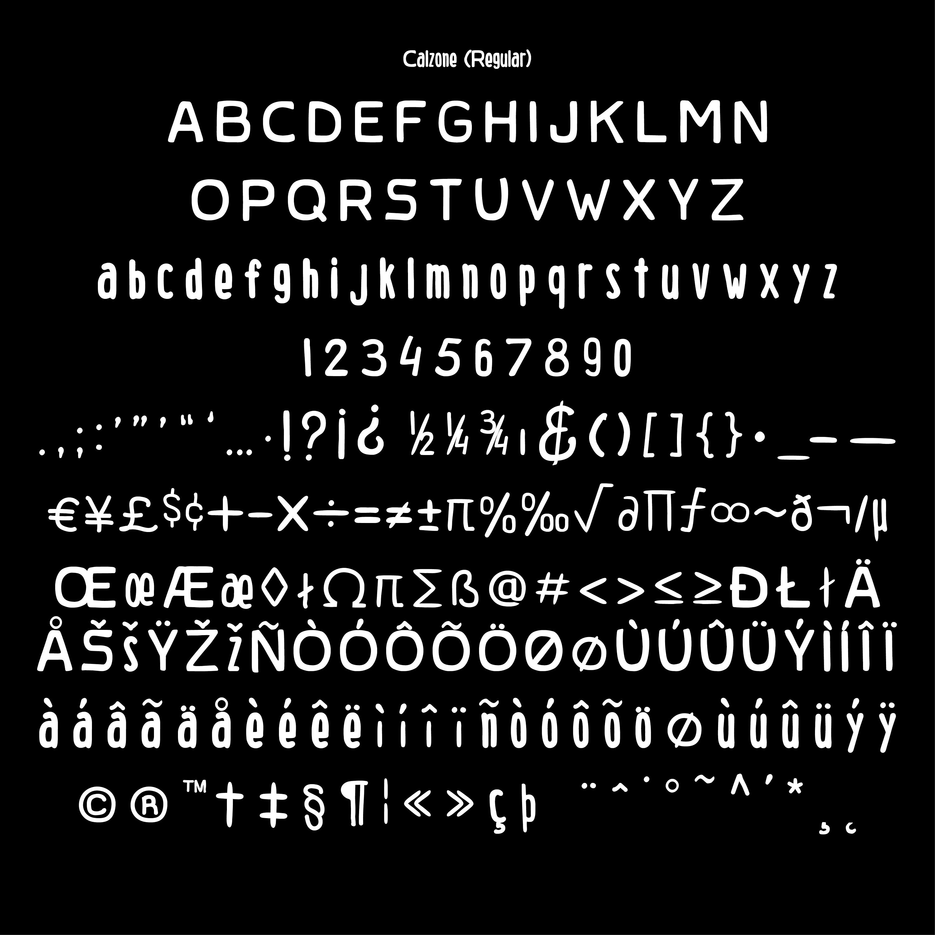 Calzone Font. OTF, TTF and WOFF Format. for Print, Digital, Web. - Etsy