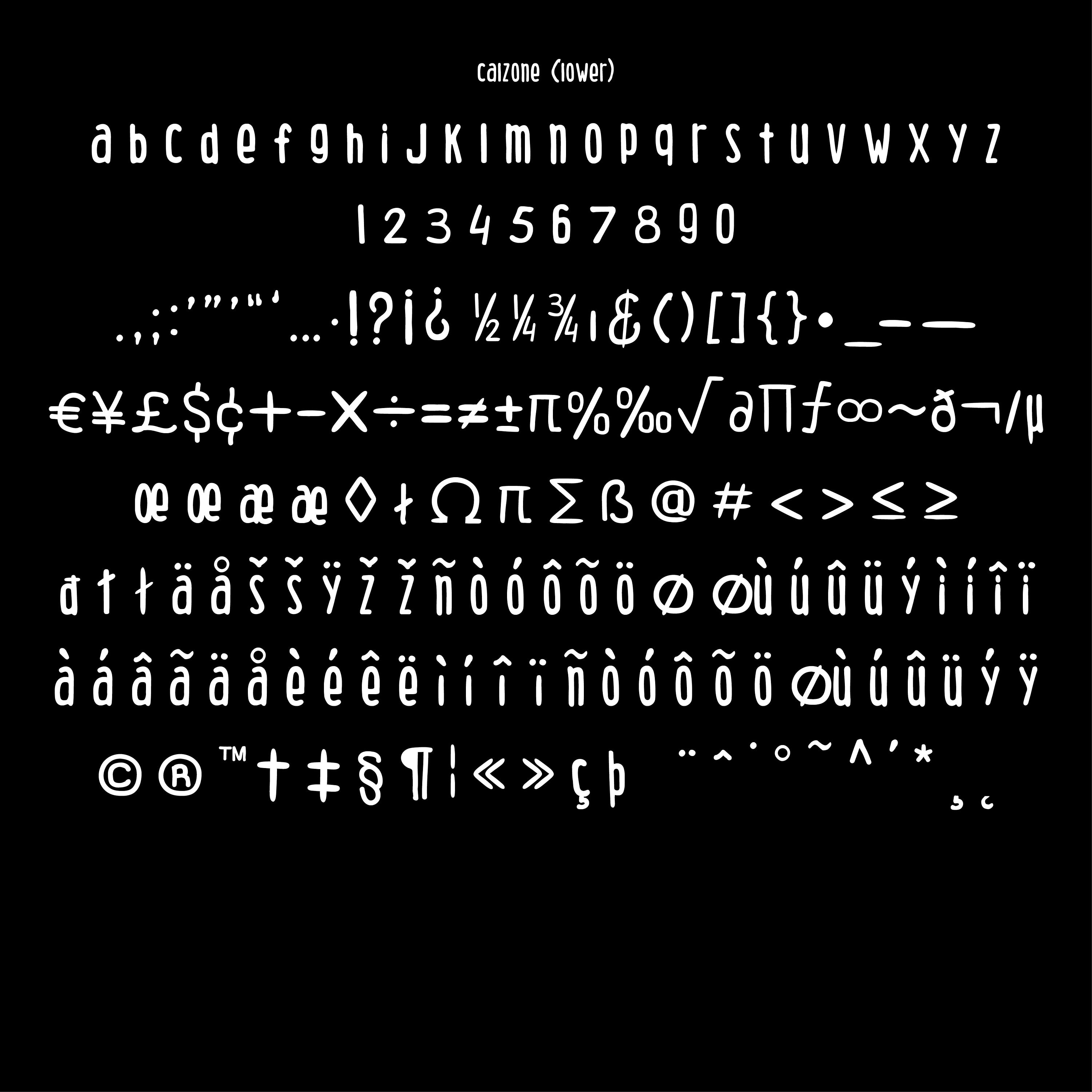 Calzone Font. OTF, TTF and WOFF Format. for Print, Digital, Web. - Etsy